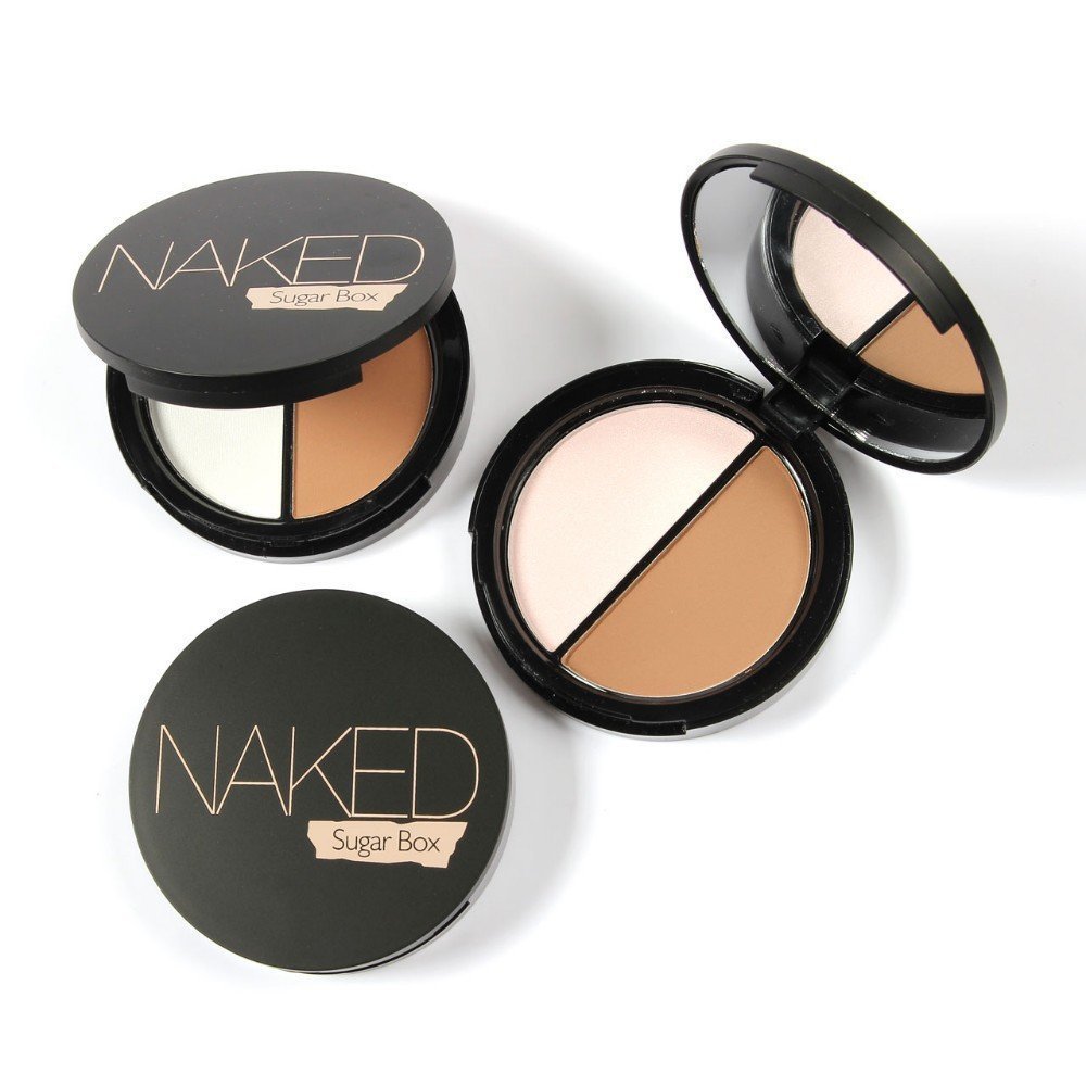 Professional Face Makeup Two-Color Bronzer And Highlighter Powder - J.S ...