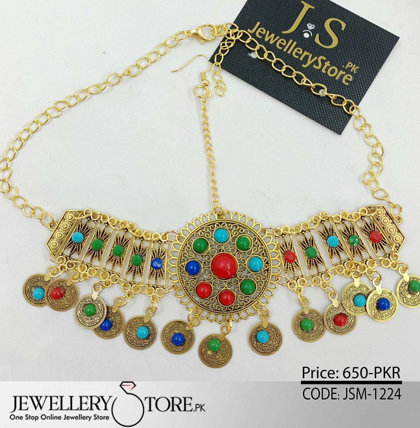 Multi Color Fancy Afghani Matha Patti - J.S Jewellery Store PK