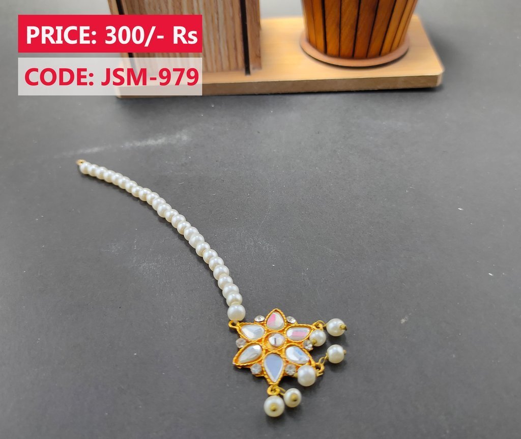 Gold Color Finish Maang Teeka Price in Pakistan – J.S Jewellery Store PK