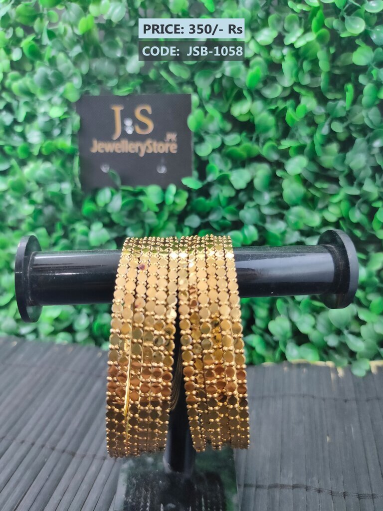 Shine Metal Golden Bangles Price in Pakistan – J.S Jewellery Store PK