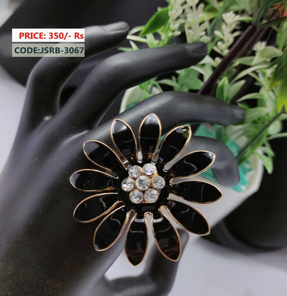 BP Brand Black Flower Ring - J.S Jewellery Store PK