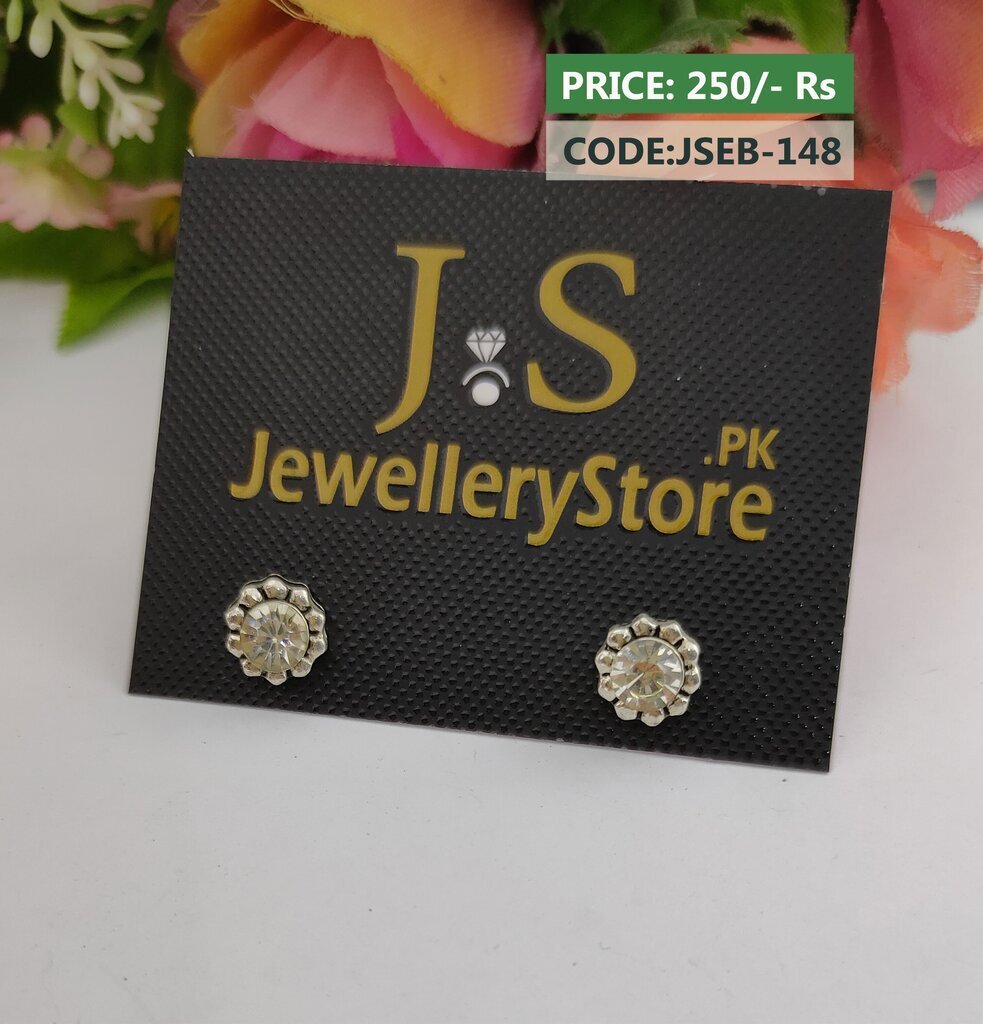 Branded Crystal Stud Earrings - J.S Jewellery Store PK