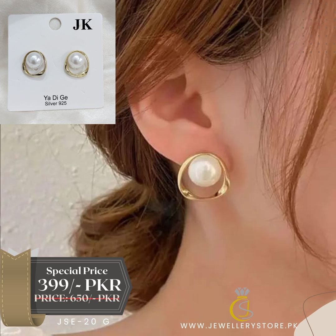 Branded Pearl Stud Earrings - J.S Jewellery Store PK
