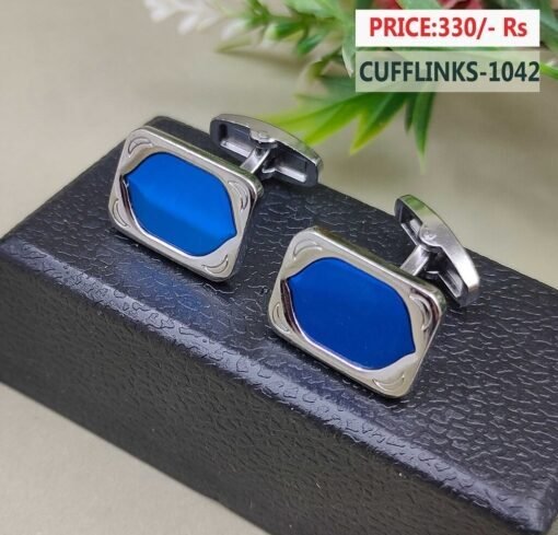 Branded Rectangle Shape Cufflinks Stud - J.S Jewellery Store PK