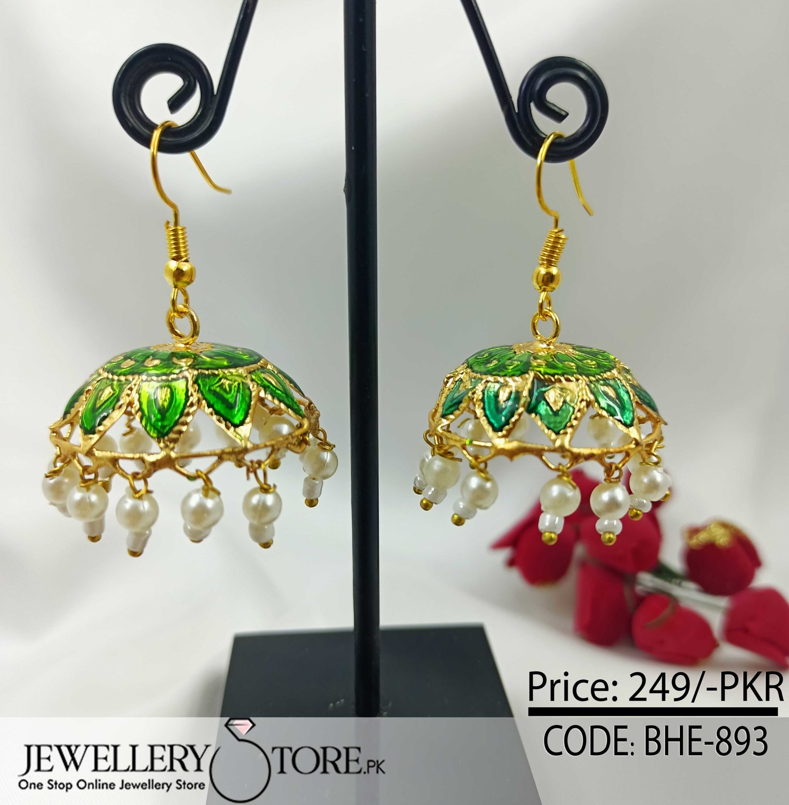 Meenakari Small Jhumki - J.S Jewellery Store PK