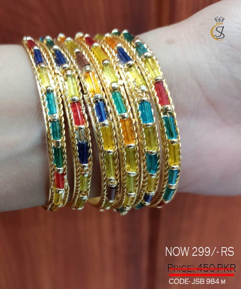 Traditional Colour Stone Bangles - J.S Jewellery Store PK