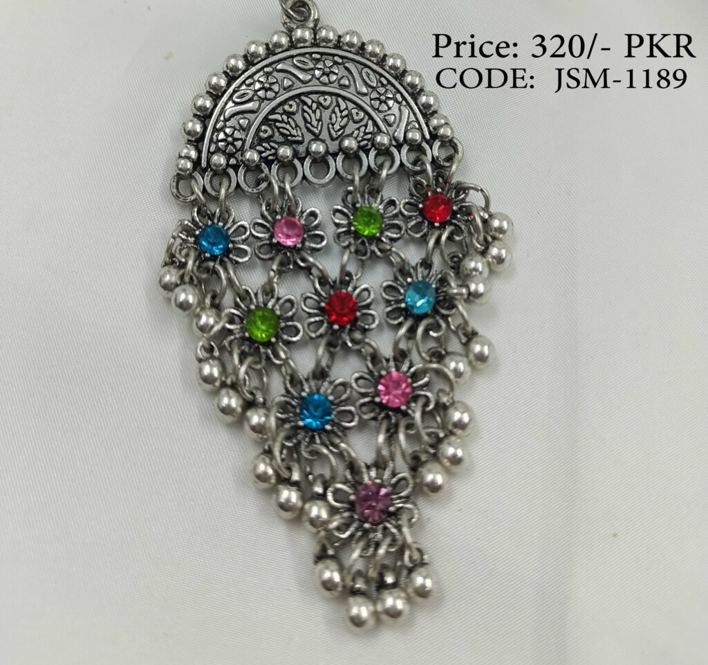 Traditional Antique Silver Tikka - J.S Jewellery Store PK