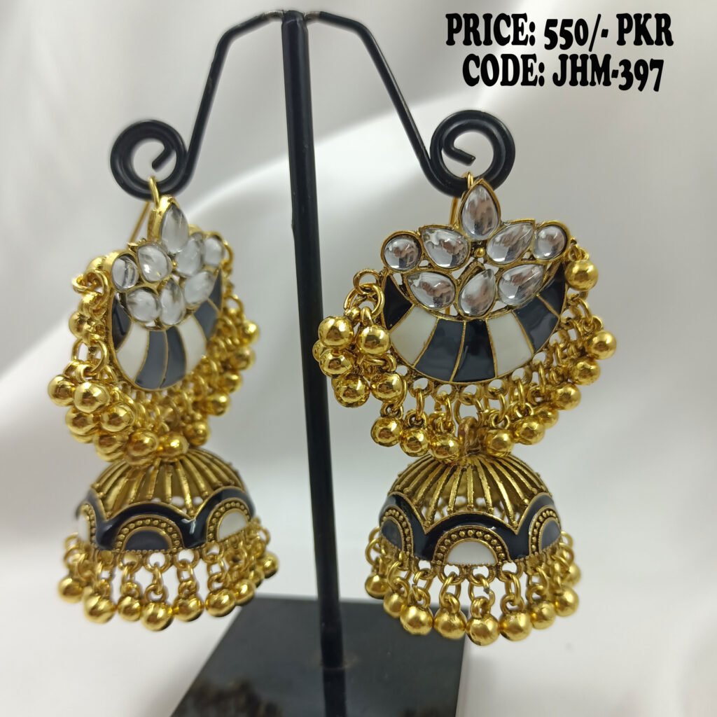 Trendy Design Indian Jhumkas In Multi Colors - J.S Jewellery Store PK