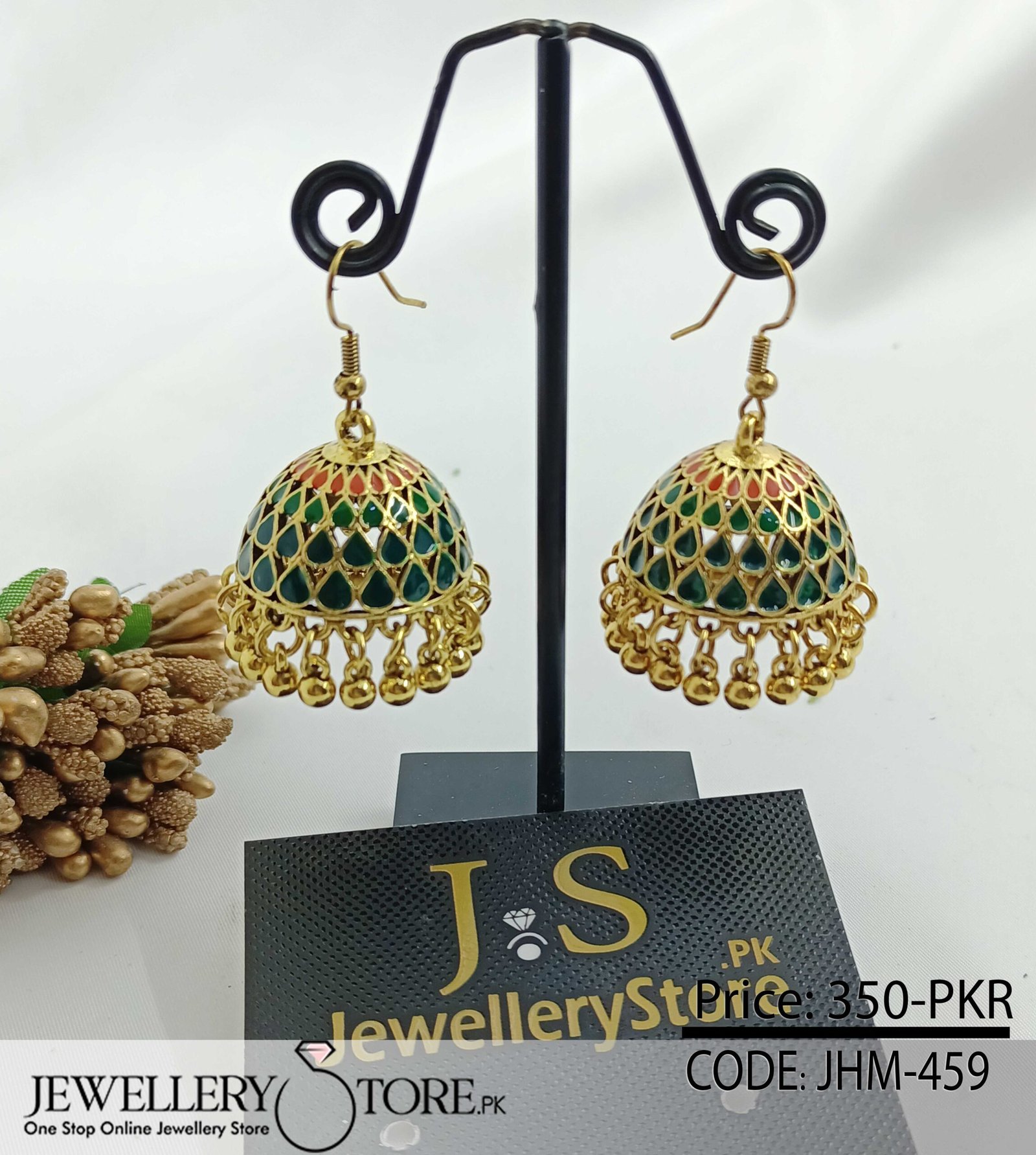 Multi Color Small Jhumki Earrings Price in Pakistan – J.S Jewellery ...