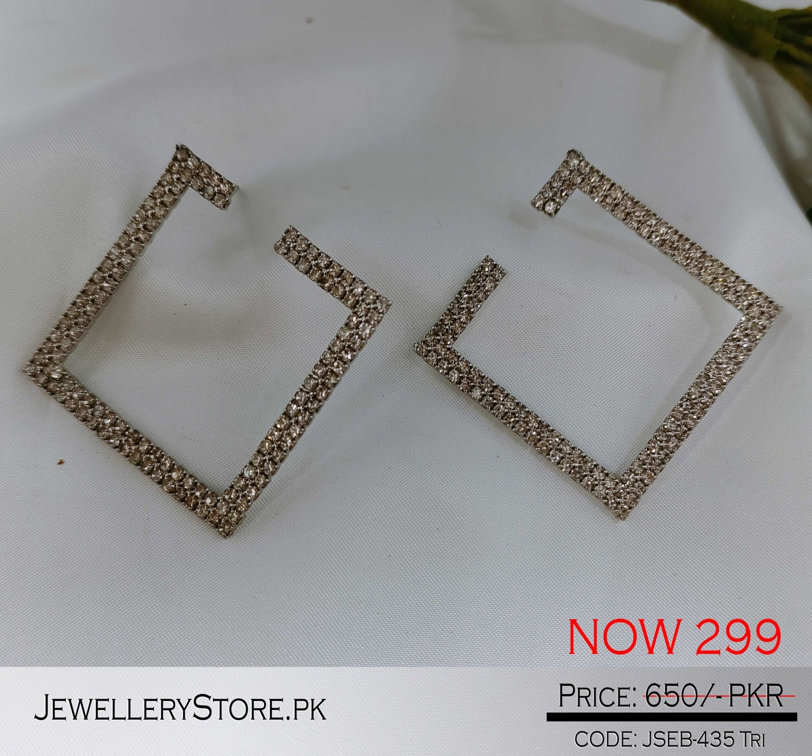 Branded Fancy Golden Triangle Stud - J.S Jewellery Store PK