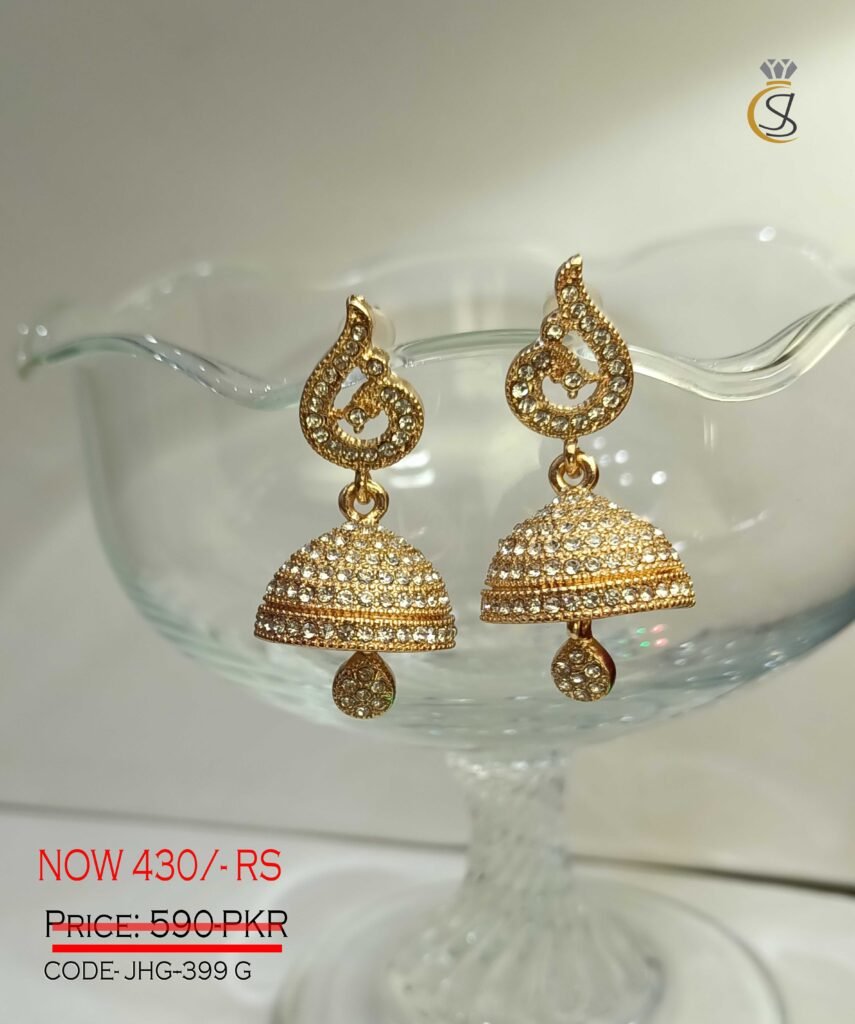 Golden Fancy Jhumka - J.S Jewellery Store PK
