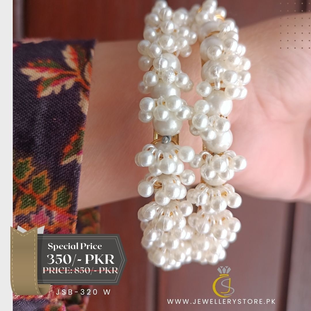 Gajra Pearl Bangles Set Price in Pakistan – J.S Jewellery Store PK