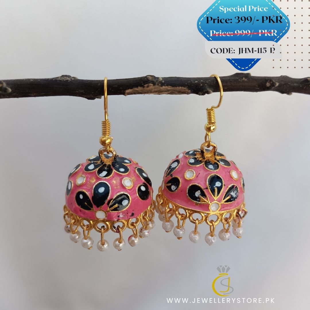 Multi Color Small Jhumka Earrings - J.S Jewellery Store PK